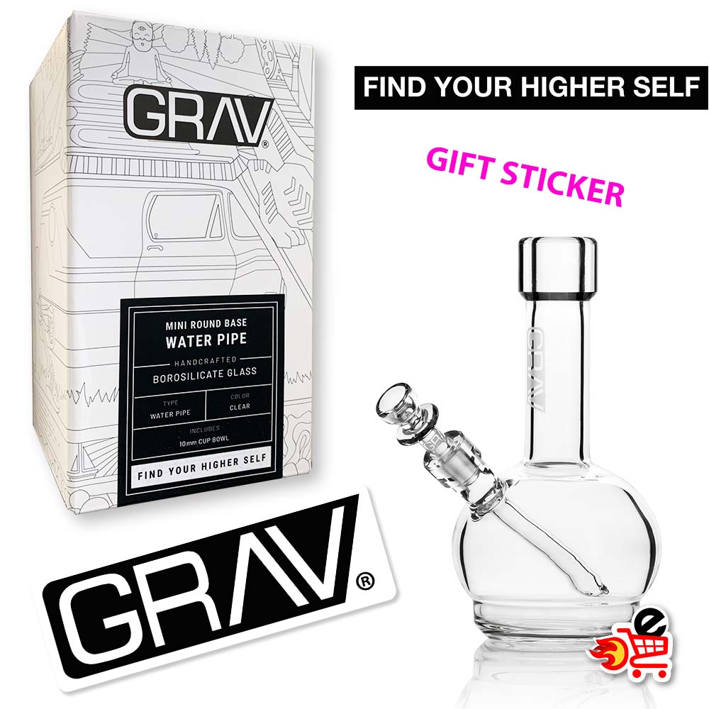 GRAV® Mini Round Base Water Pipe - The Green Lab