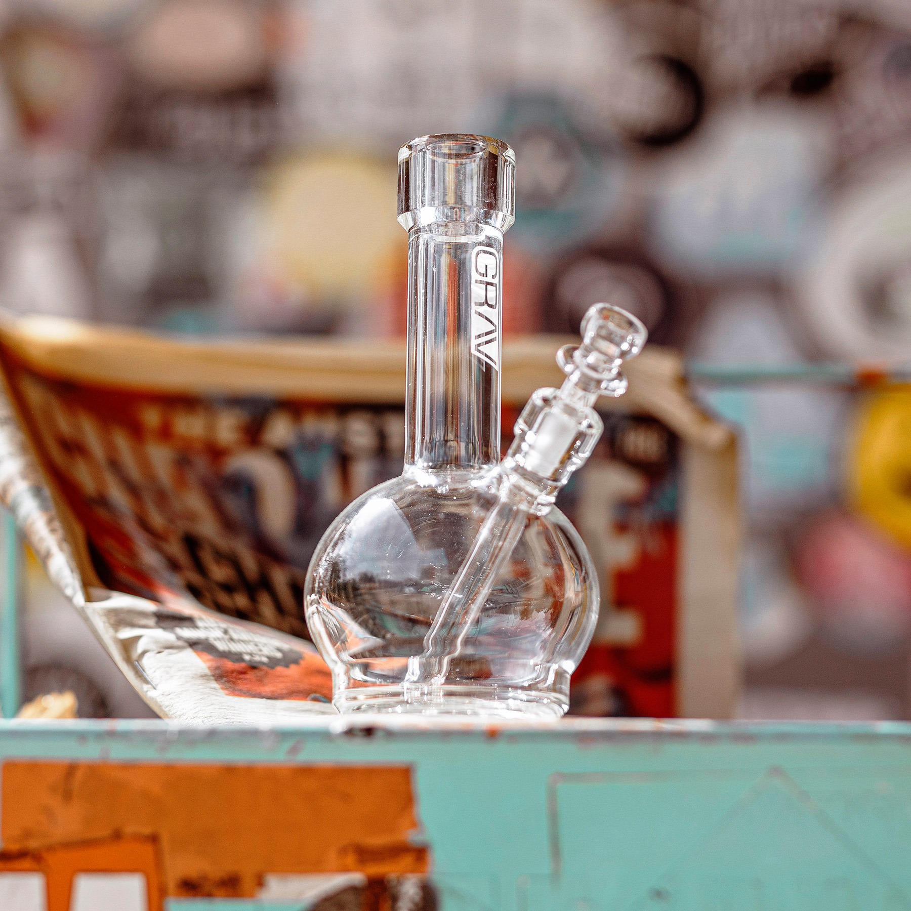 GRAV® Mini Round Base Water Pipe - The Green Lab