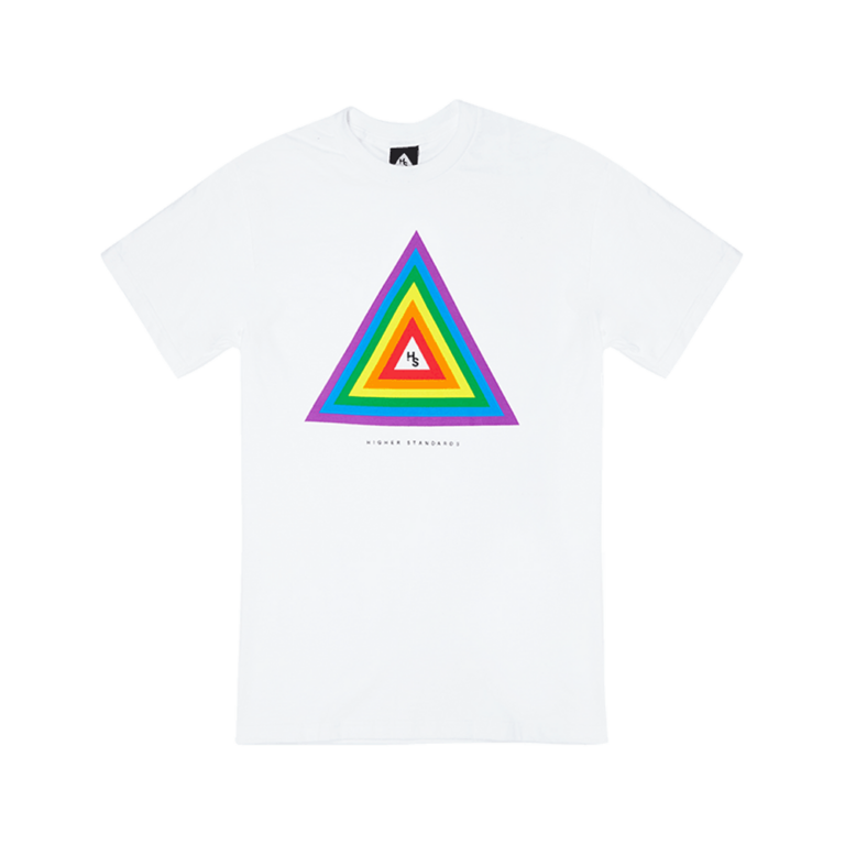 Higher Standards® Concentric Triangle Tee (Rainbow) - The Green Lab