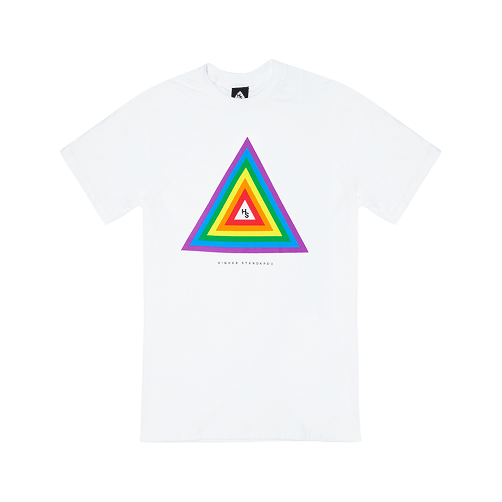 Higher Standards® Concentric Triangle Tee (Rainbow) - The Green Lab